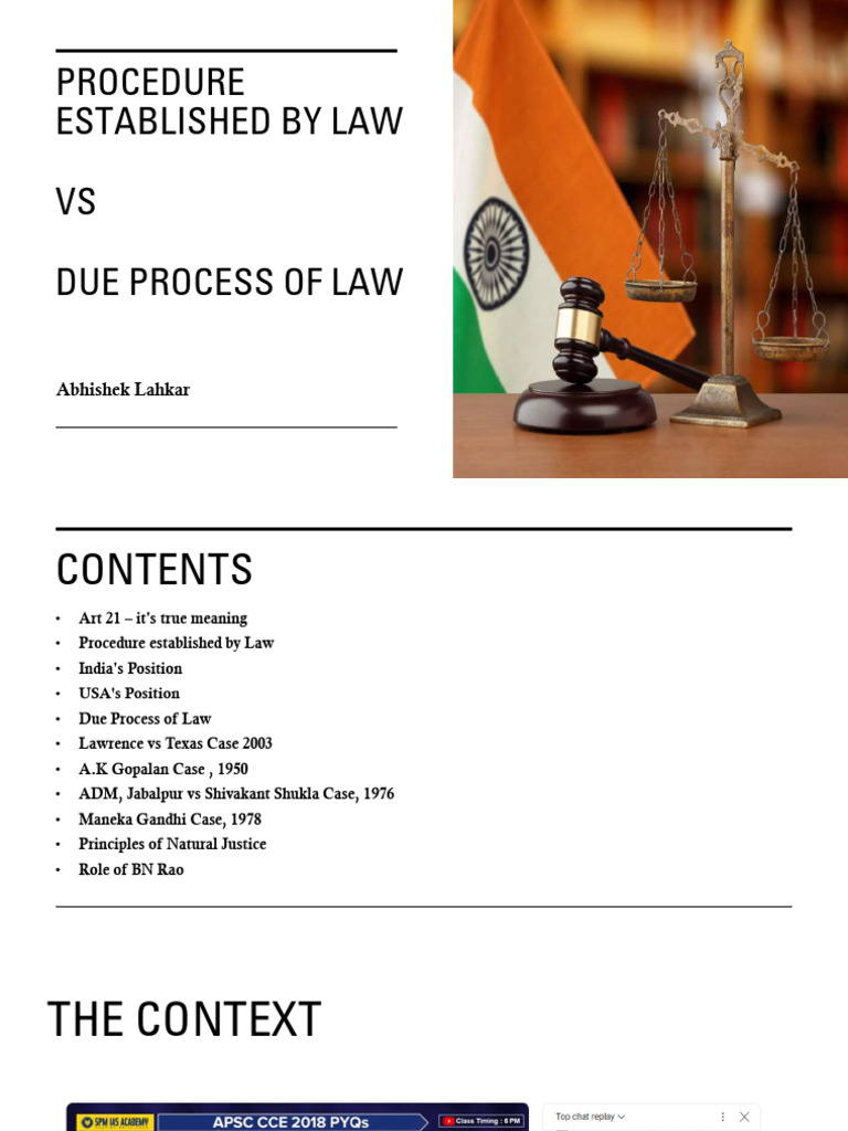 Procedure Est Vs Due Process of Law | PDF | Due Process Clause | Human Rights