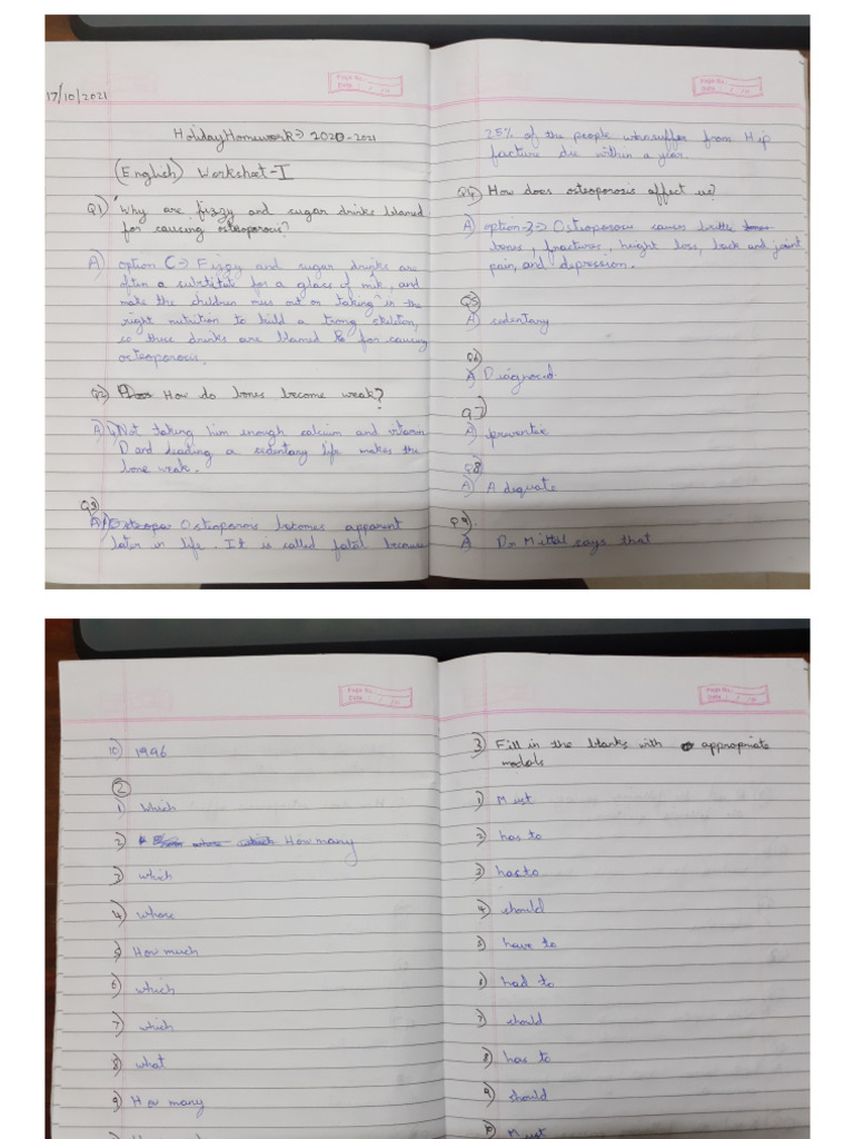 Class 8B Eng Halfyearly Holiday Homework | PDF
