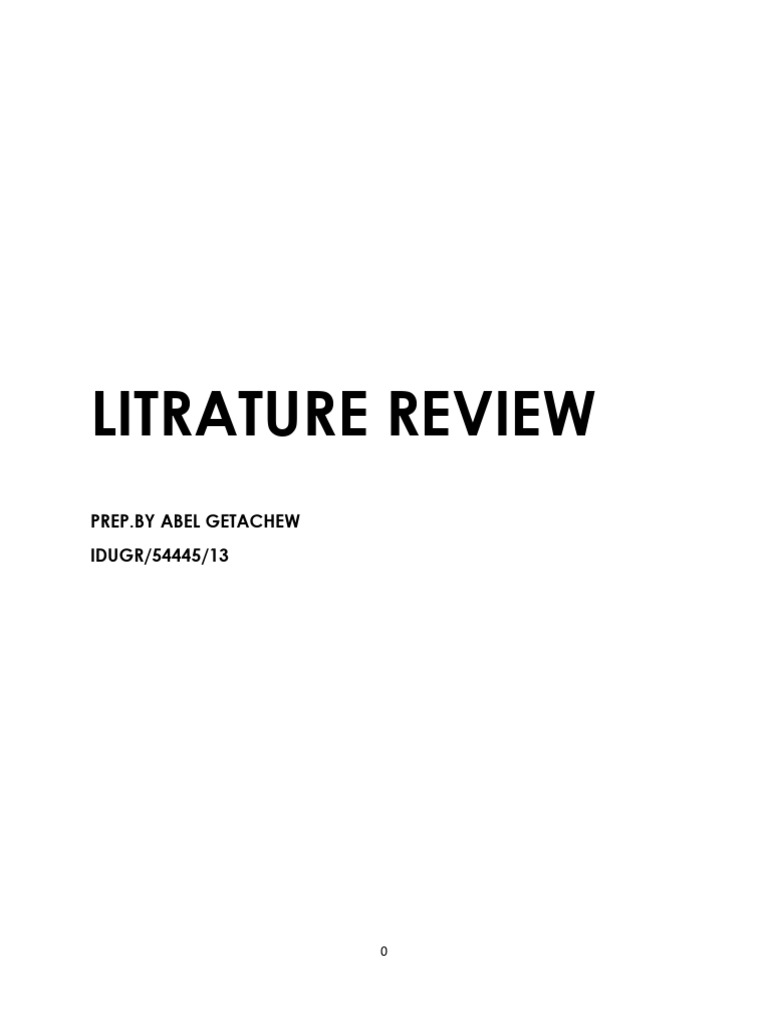 Litrature Review Abel Getachew | PDF | Resort | Hospitality Industry