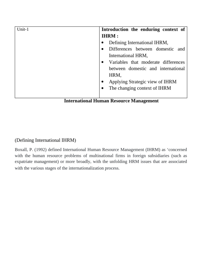 IHRM | PDF | Human Resource Management | Mentorship