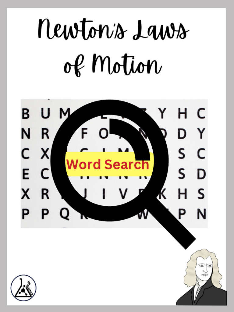 Newton's Laws of Motion: Word Search | PDF