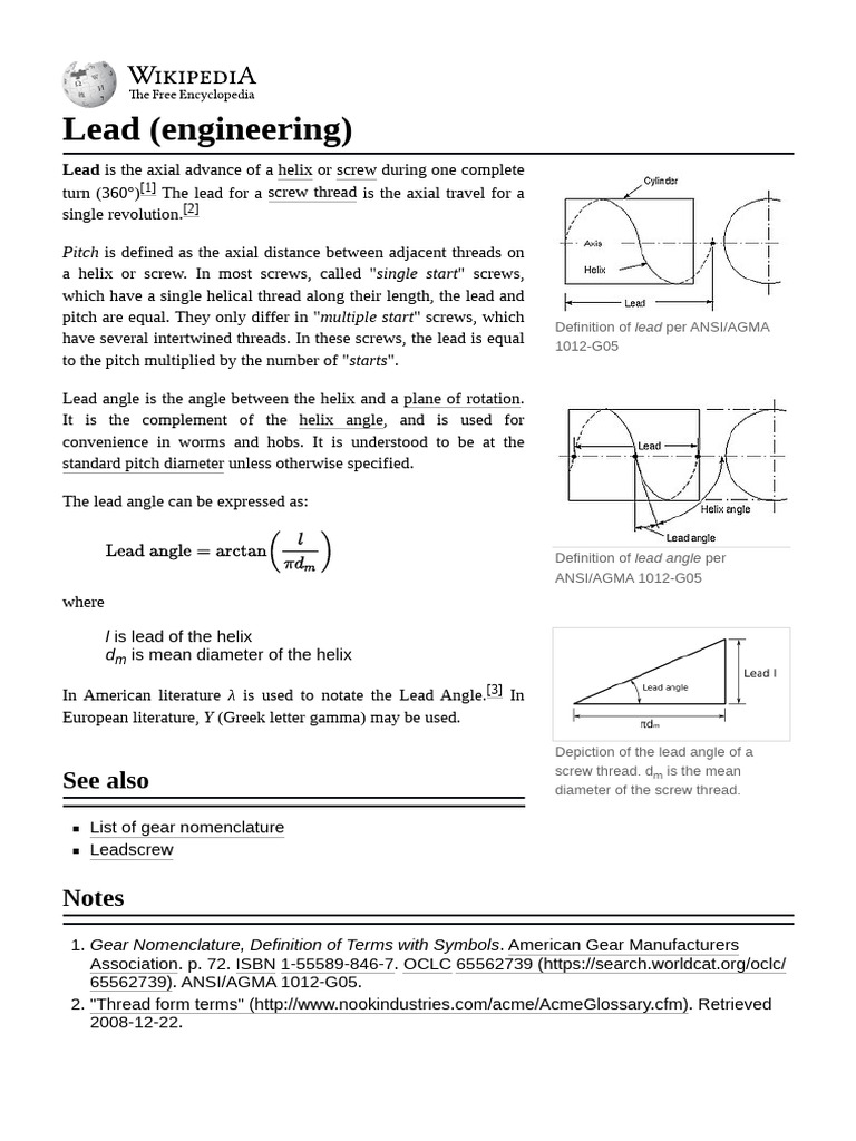 Lead (Engineering) | PDF