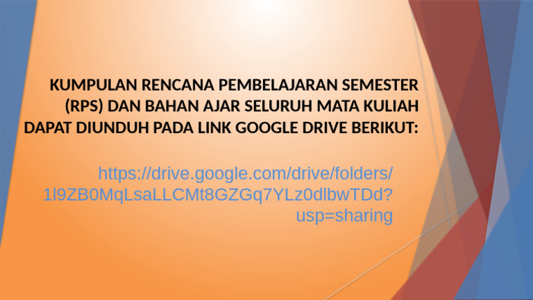 Ppt Link Drive Rps Dan Bahan Ajar | PDF