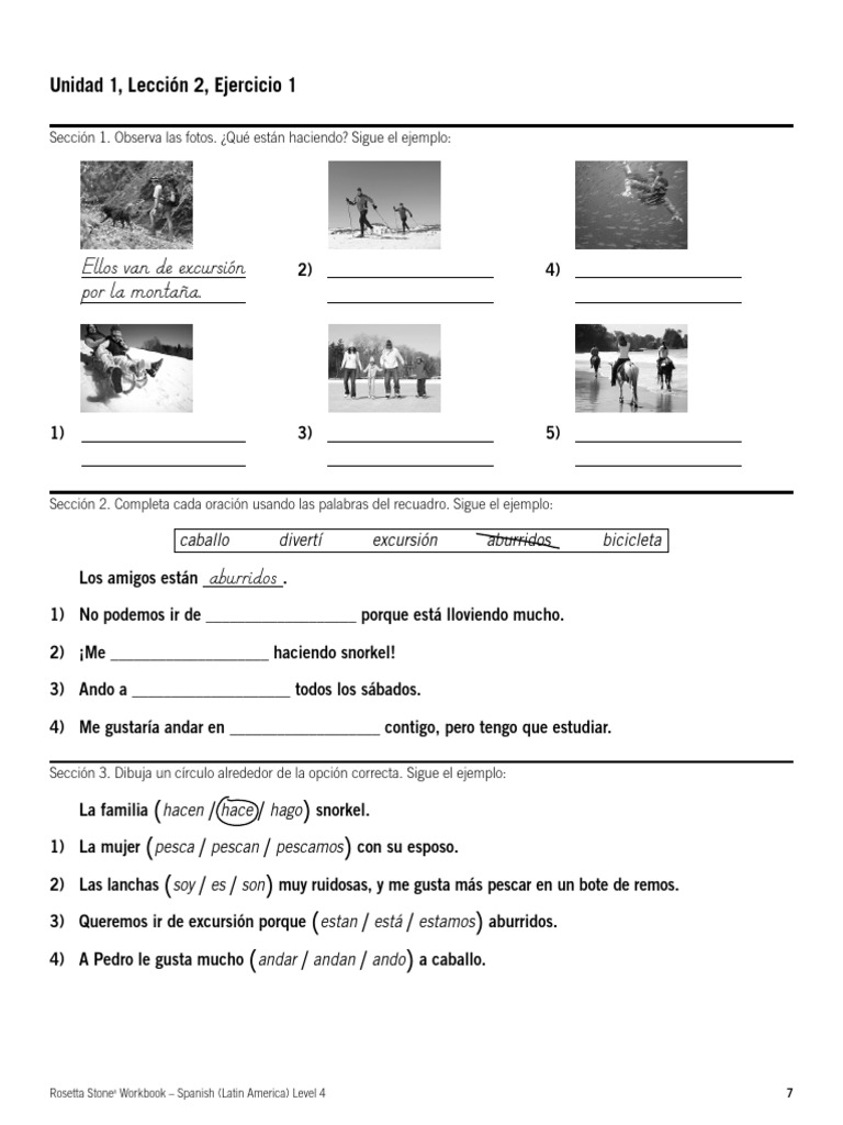 Spanish Student Workbook 11 13 | PDF