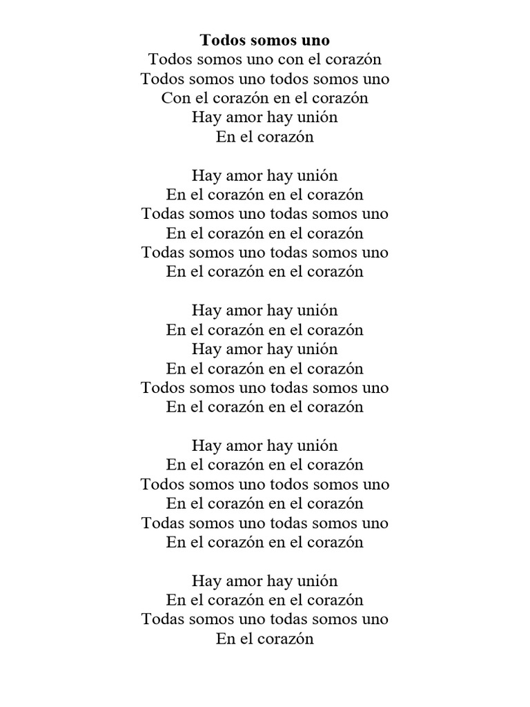 Todos Somos Uno | PDF