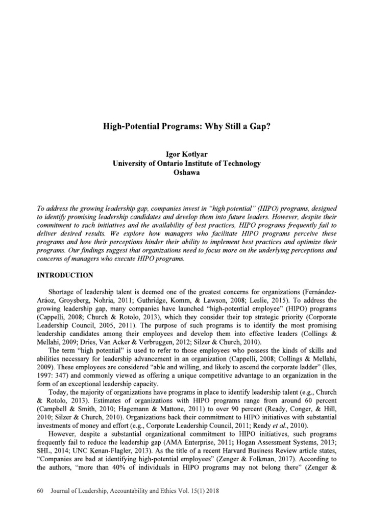 HIPO Program - Why Still A Gap | PDF