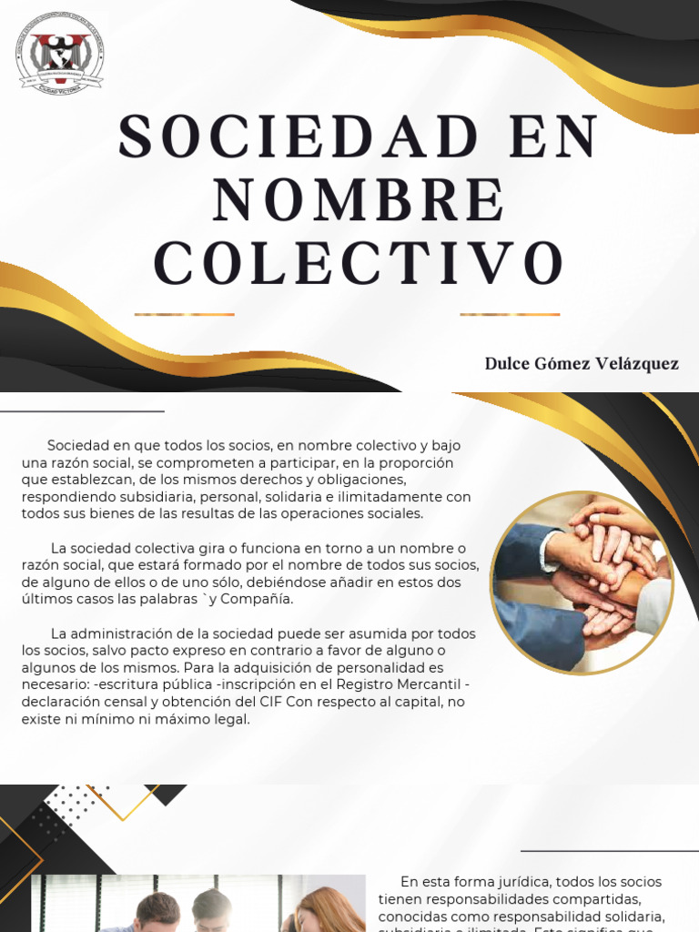 Sociedad en Nombre Colectivo | PDF | Sociedad General | Camaradería