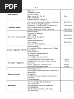 CV Ania | PDF