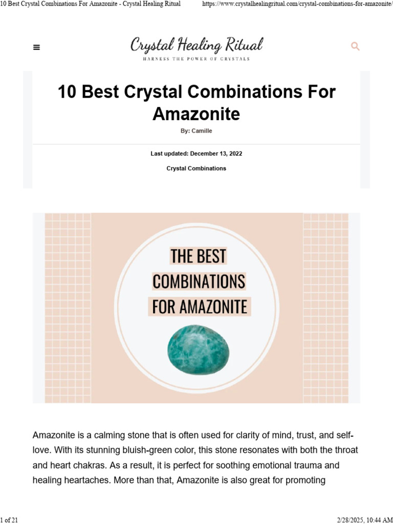Amazonite Combinations | PDF | Quartz | Psychology
