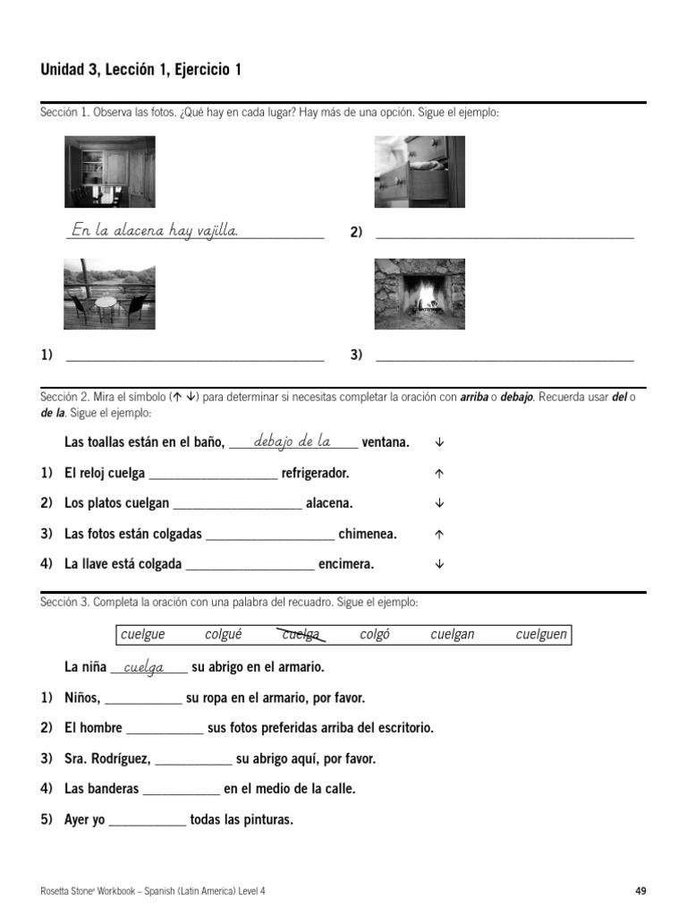 Spanish Student Workbook 53 55 | PDF