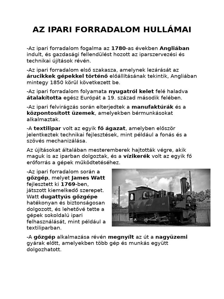 Az Ipari Forradalom Hullámai | PDF