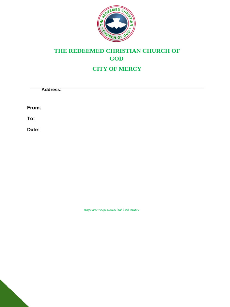 RCCG Letter 1 | PDF