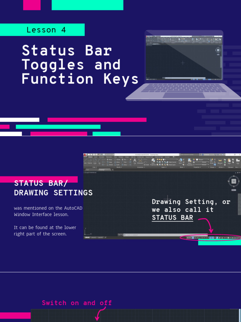 004 - Status Bar Toggles and Functions | PDF | Auto Cad | Cursor (User ...