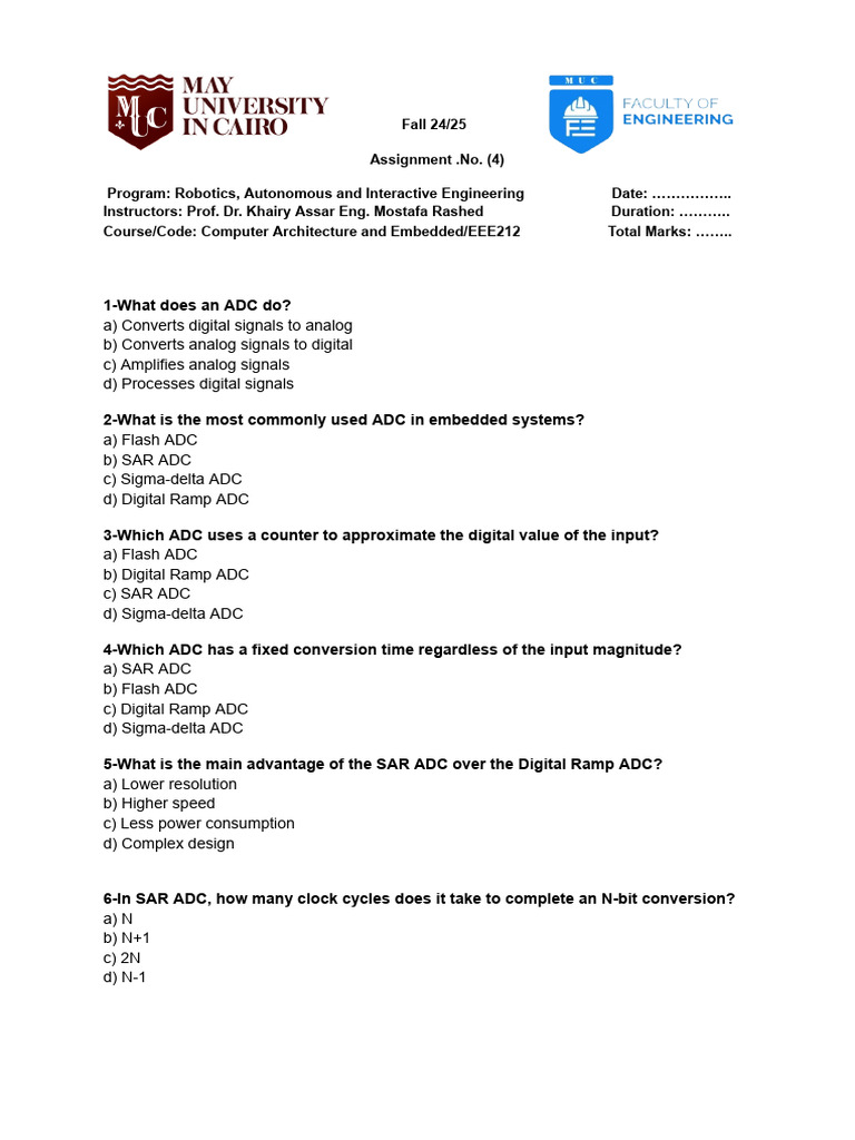 Understanding SAR ADC in Embedded Systems | PDF | Analog To Digital ...