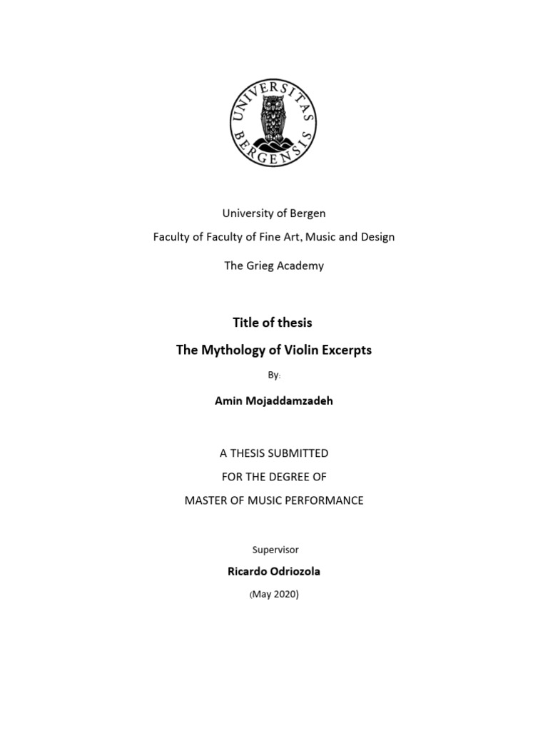 Master of Thesis - Compressed | PDF | Violin | Orchestras