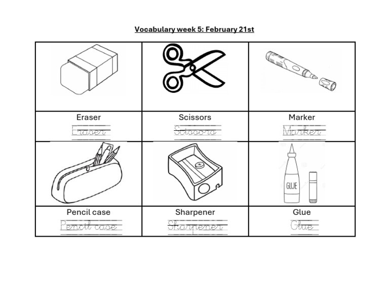 Vocabulary week 5 | PDF
