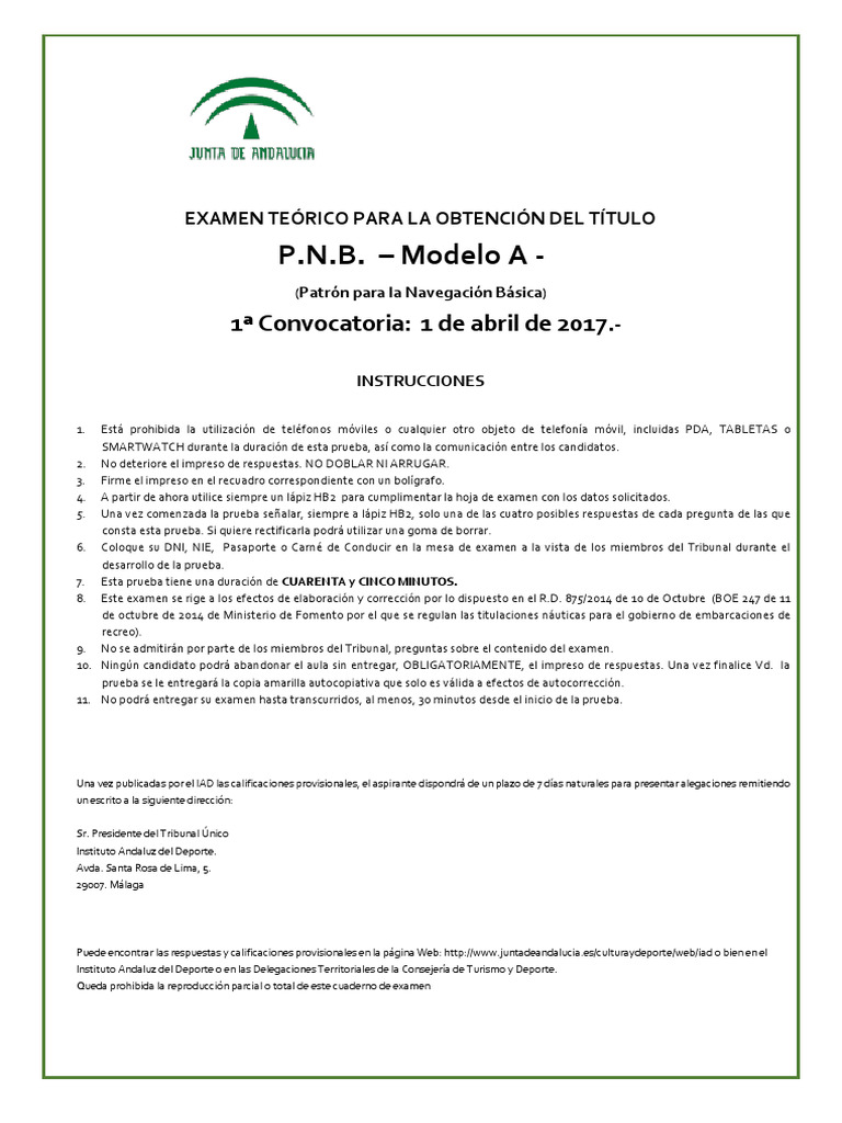 2017 1p Pnb Modelo-A | PDF | Color | Horizonte