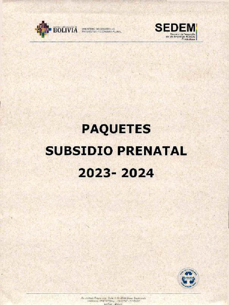 Paquete Subsidio 2023 | PDF