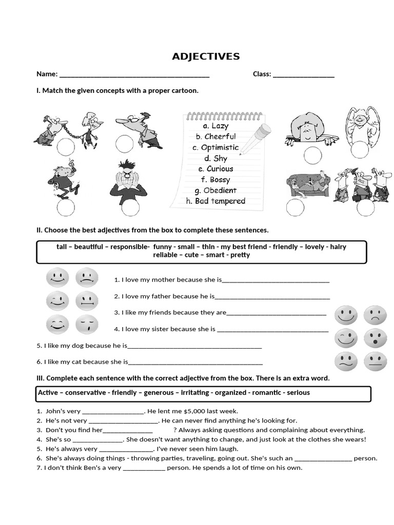 Personality Adjectives | PDF