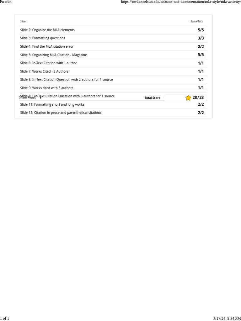 Citatation Activity 1 | PDF
