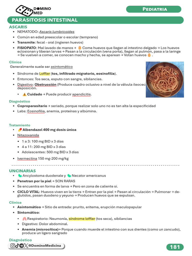 Parasitosis(1) | PDF | Diarrea | Enfermedades y trastornos humanos