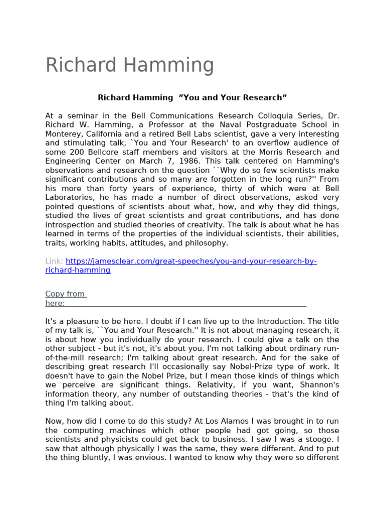 Richard-Hamming | PDF | Light
