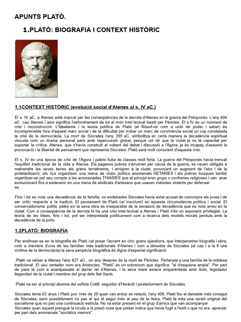 Plató Apunts | PDF