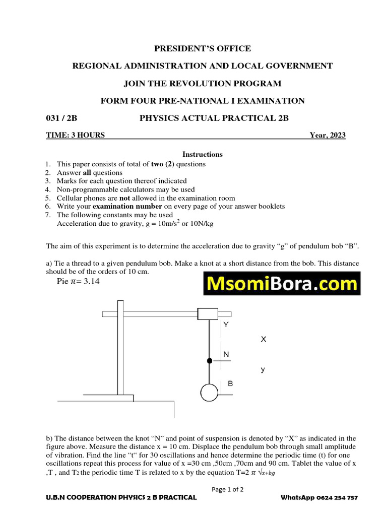 PHYSICS 2B - Questions N Answers | PDF | Pendulum | Oscillation