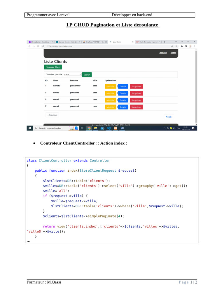 Laravel CRUD Pagination Guide | PDF