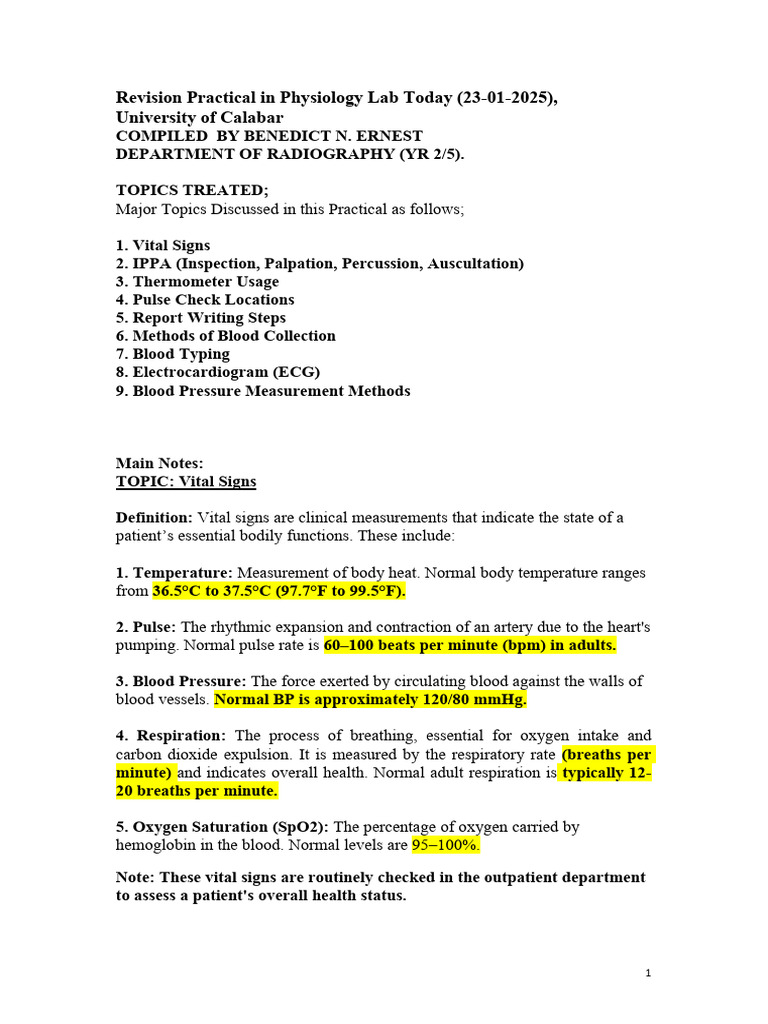 Physiology Lab Practical Guide | PDF | Blood Pressure | Rectum