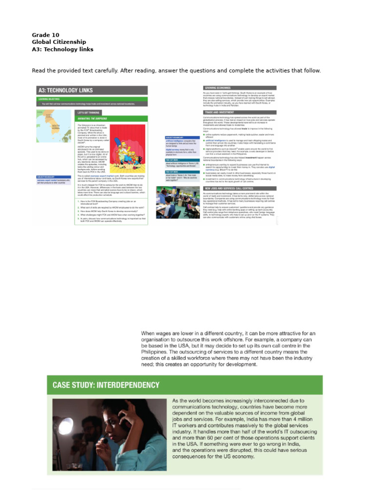 A3 Worksheet | PDF | Outsourcing | Information And Communications Technology