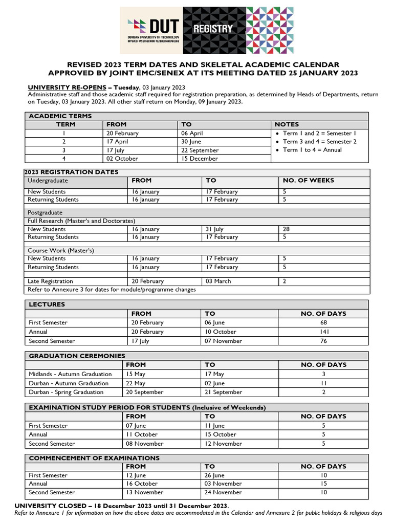 Revised 2023 Academic Calendar | PDF | Academic Term | Holidays