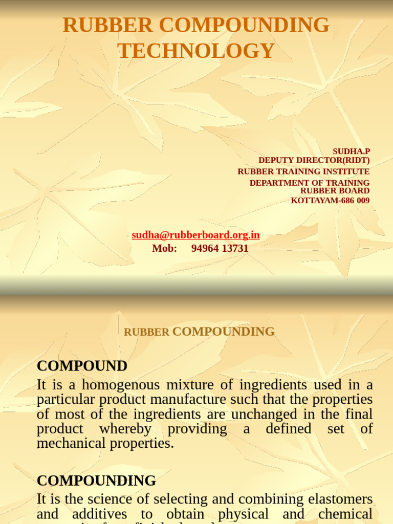 Toaz - Info 6rubber Compounding Technology Finalppt PR | PDF ...