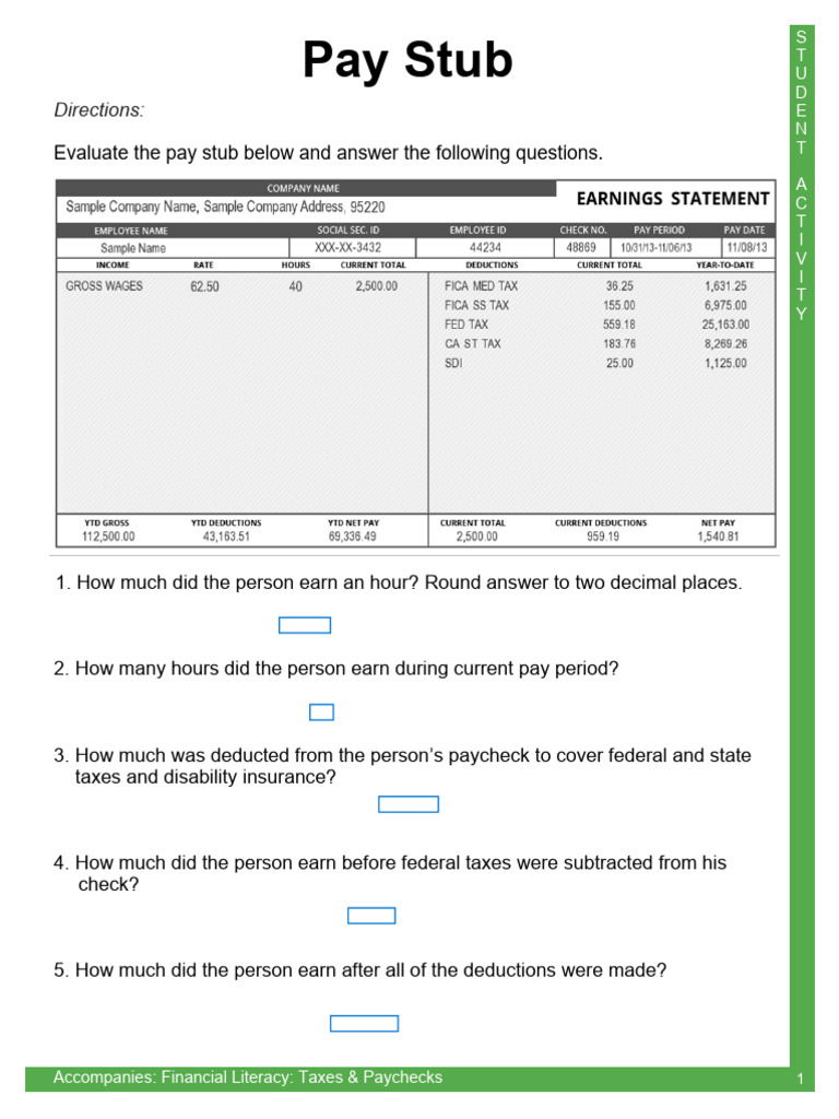 Activity PayStub Complete | PDF