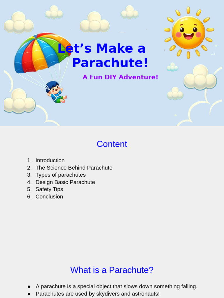 Let's Make A Parachute! | PDF | Parachute | Parachuting