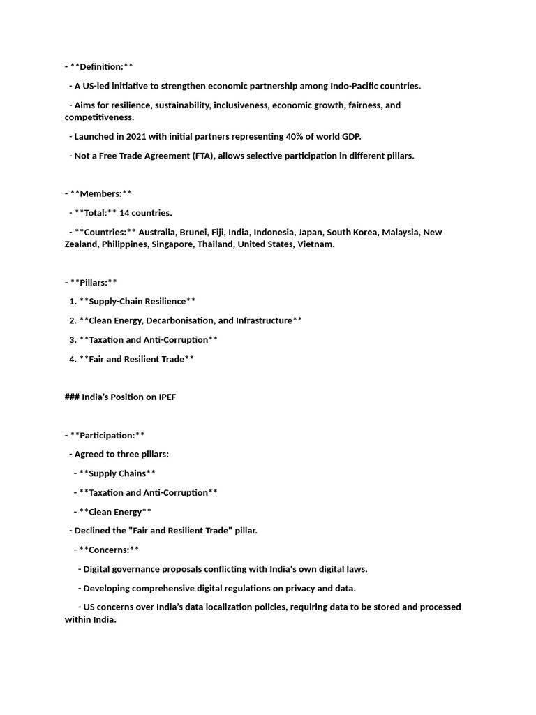 IPEF | PDF