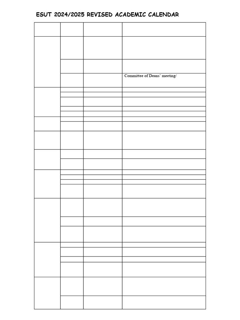 2024-25 Revised Academic Calendar | PDF | Academic Term | Educational ...