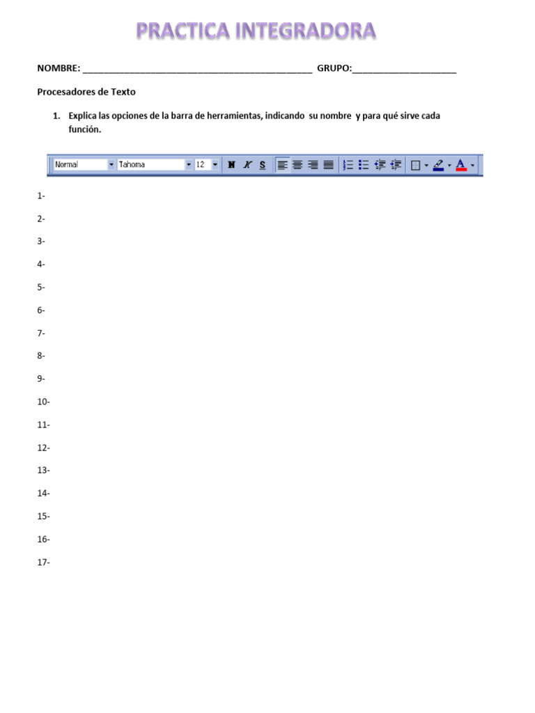Practica integradora word | PDF