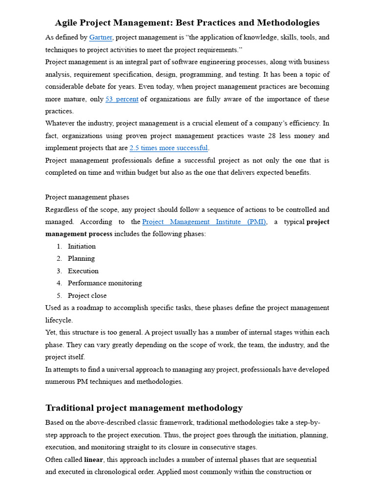Agile Project Management Overview | PDF | Scrum (Software Development) | Agile Software Development