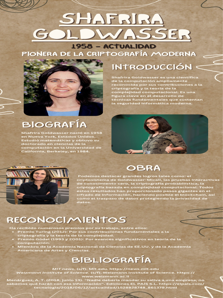 Shafrira Goldwasser: Pionera en Criptografía | PDF | Criptografía ...