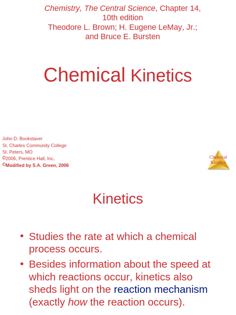 Understanding Chemical Kinetics | PDF | Reaction Rate | Chemical Kinetics