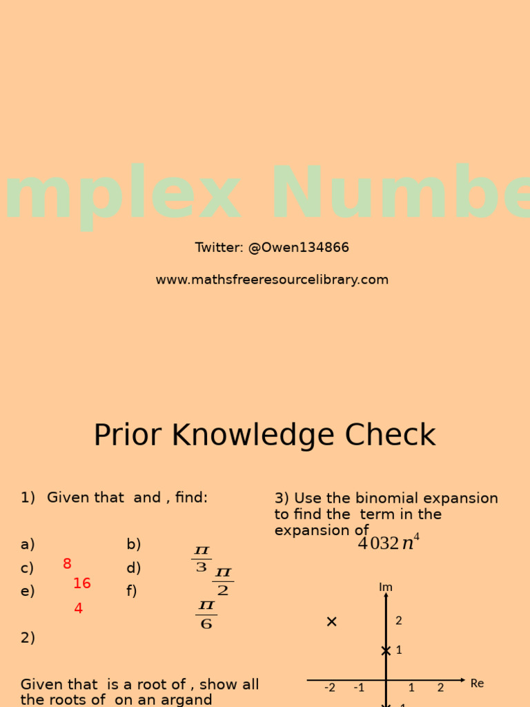 1) Complex Numbers | PDF | Complex Number | Mathematical Proof