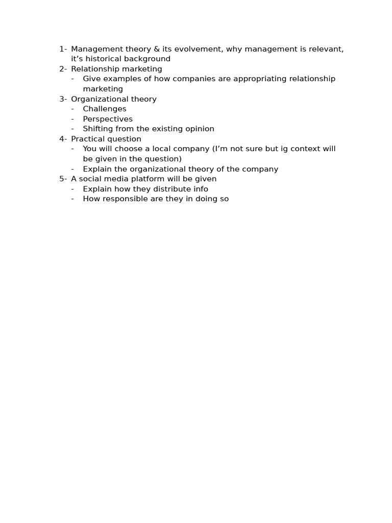 Management Theory | PDF