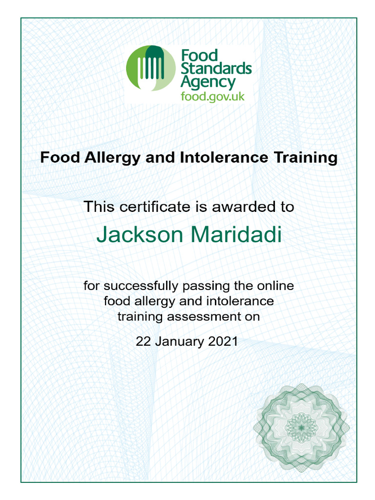 Food Allergy & Intolerance | PDF