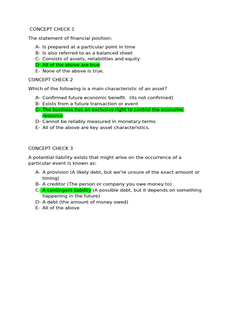Accounting Basics Quiz | PDF