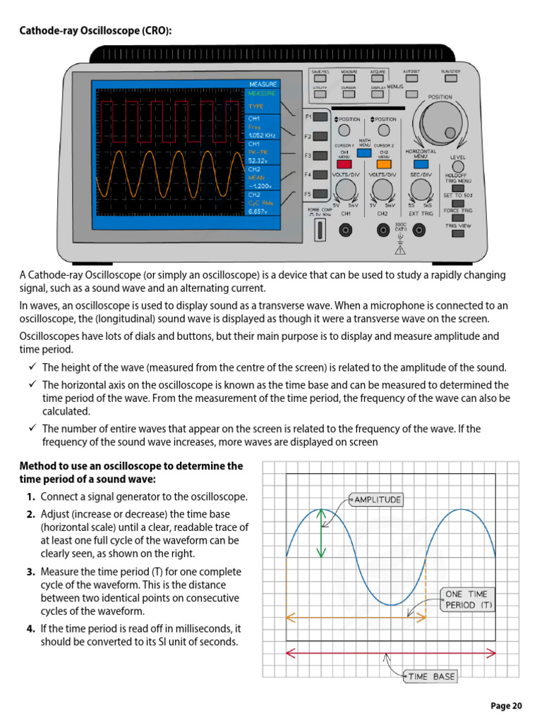 Chapter 13 - Sound Waves - Oscilloscope | PDF | Frequency | Oscillation