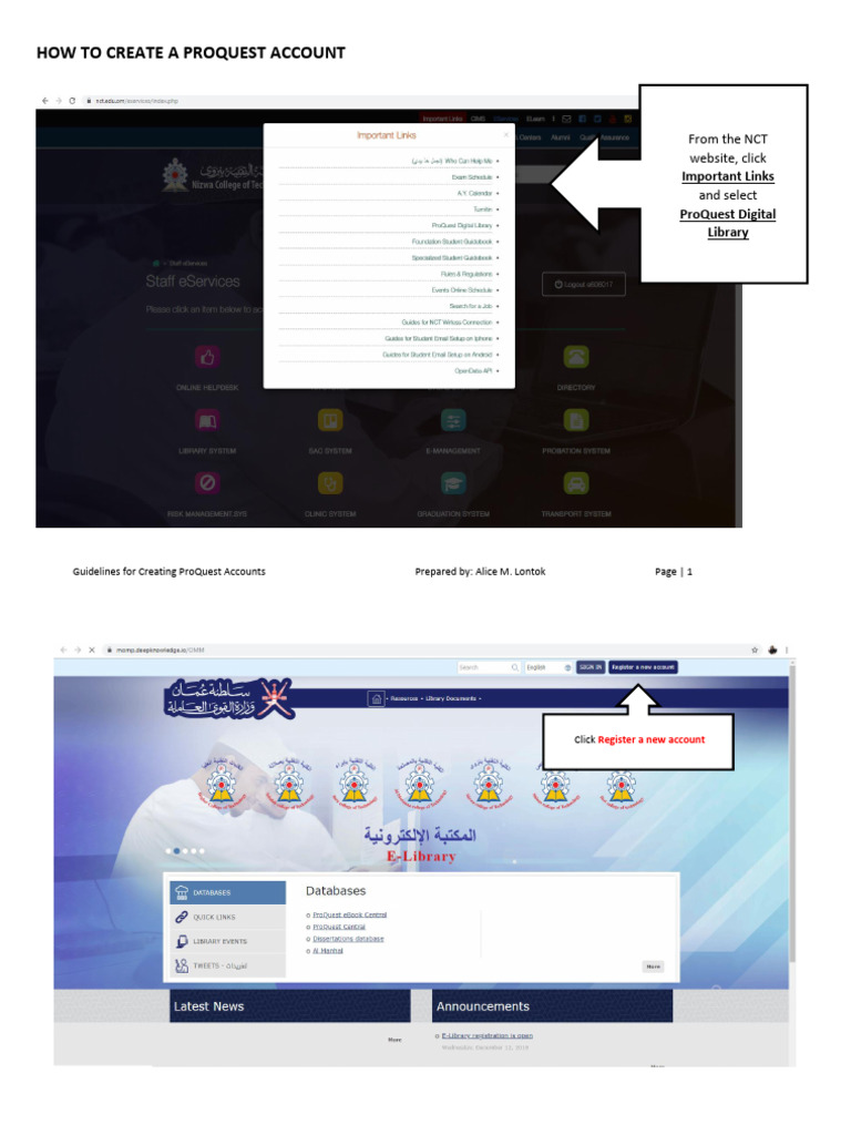ProQuest Account Setup Guide | PDF | Computing | Computer Security