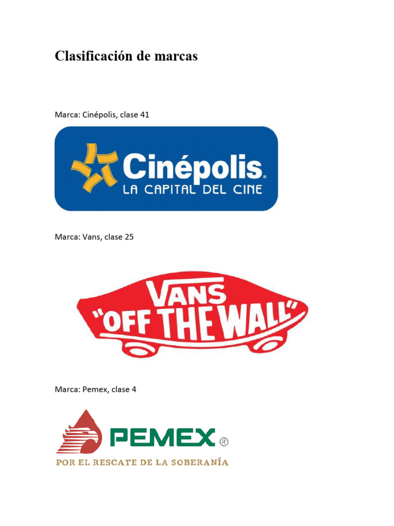 Clasificación de Marcas | PDF