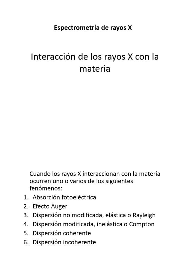 Espectrometria de Rayos X 2014 Segunda Parte | PDF | Electrón | Rayo X