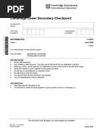 Grade 8 Cambridge Maths Checkpoint Paper | PDF | Arithmetic | Mathematics